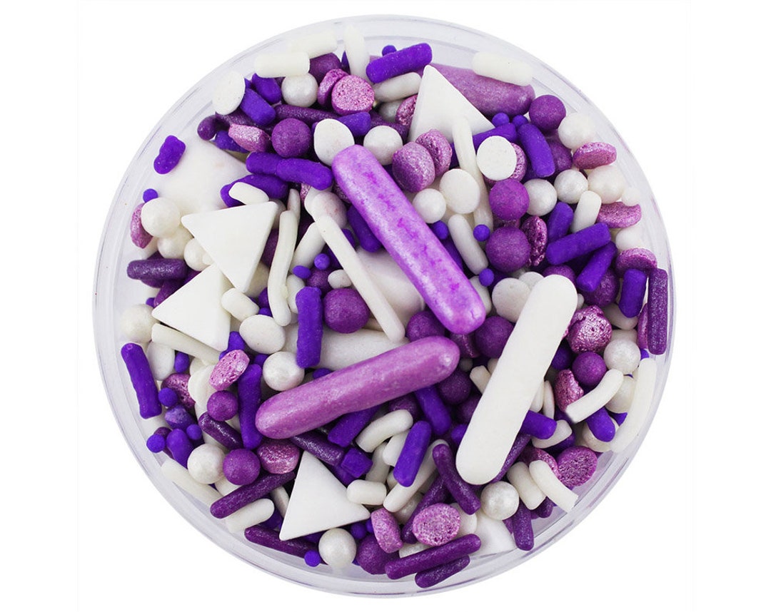 Purple & White Team Spirit Sprinkle Blend - Purple and White Blend of ...