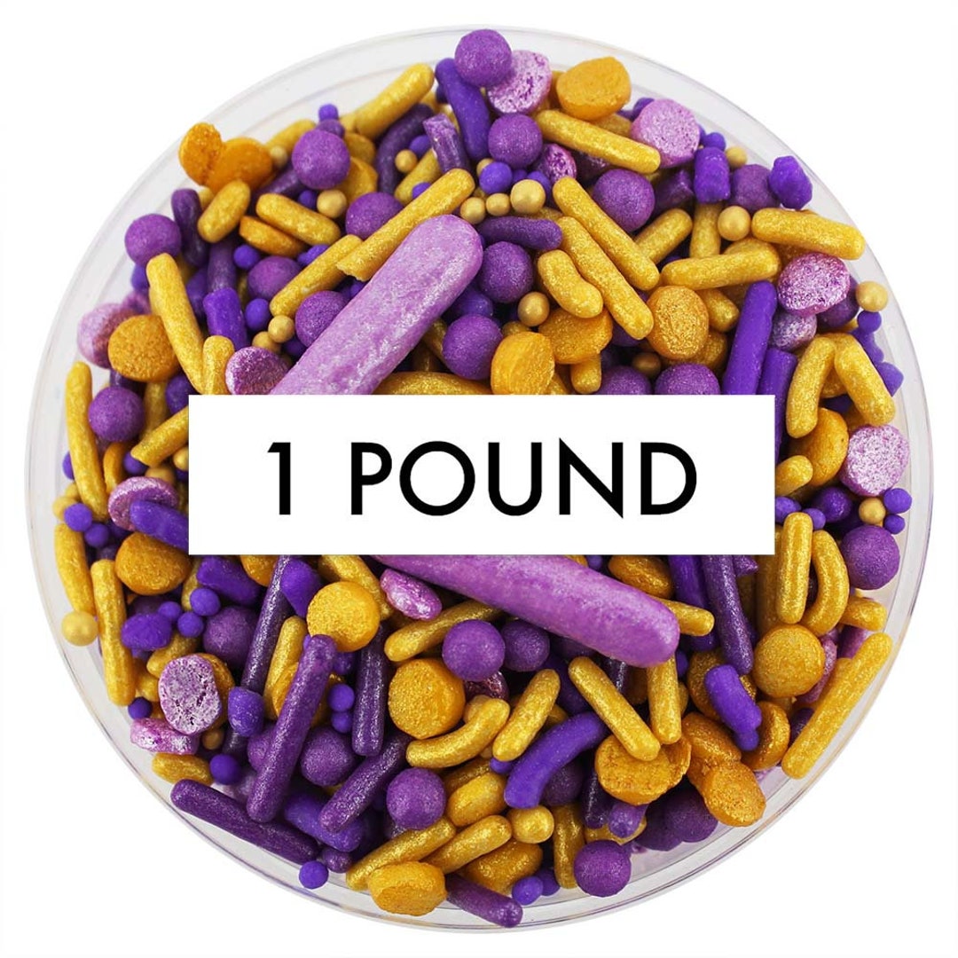 Purple & Gold Team Spirit Sprinkle Blend 1 LB - Etsy