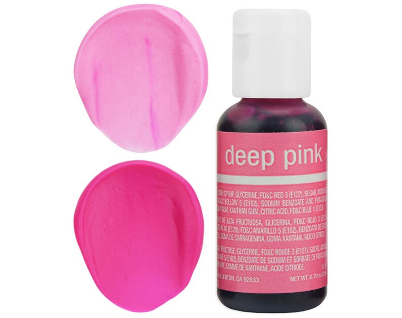 Deep Pink Gel Food Coloring - Chefmaster - Pink Food Color, Gel Food ...