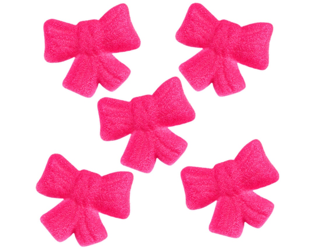 Hot Pink Bow Sugars - Pretty Hot Pink Molded Sugar Bows for Topping ...