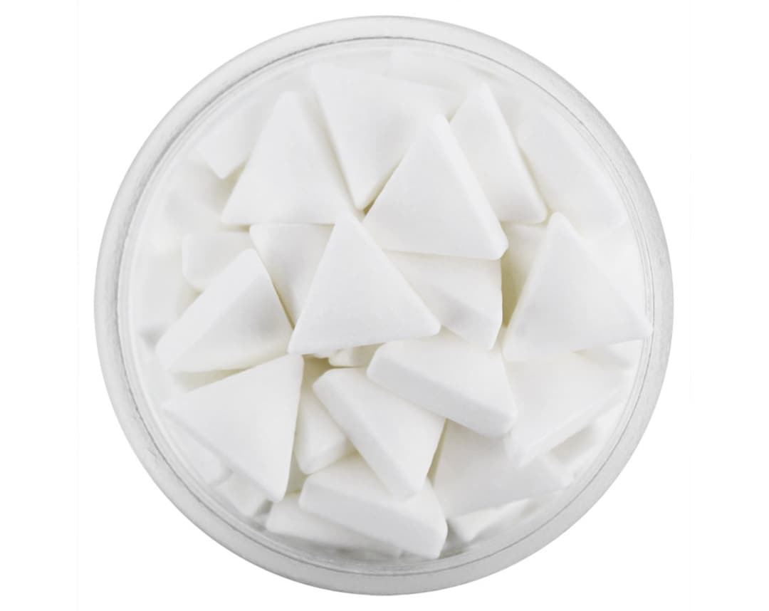 White Matte Triangle Candy Sprinkles - Bright White Triangle Sprinkles ...