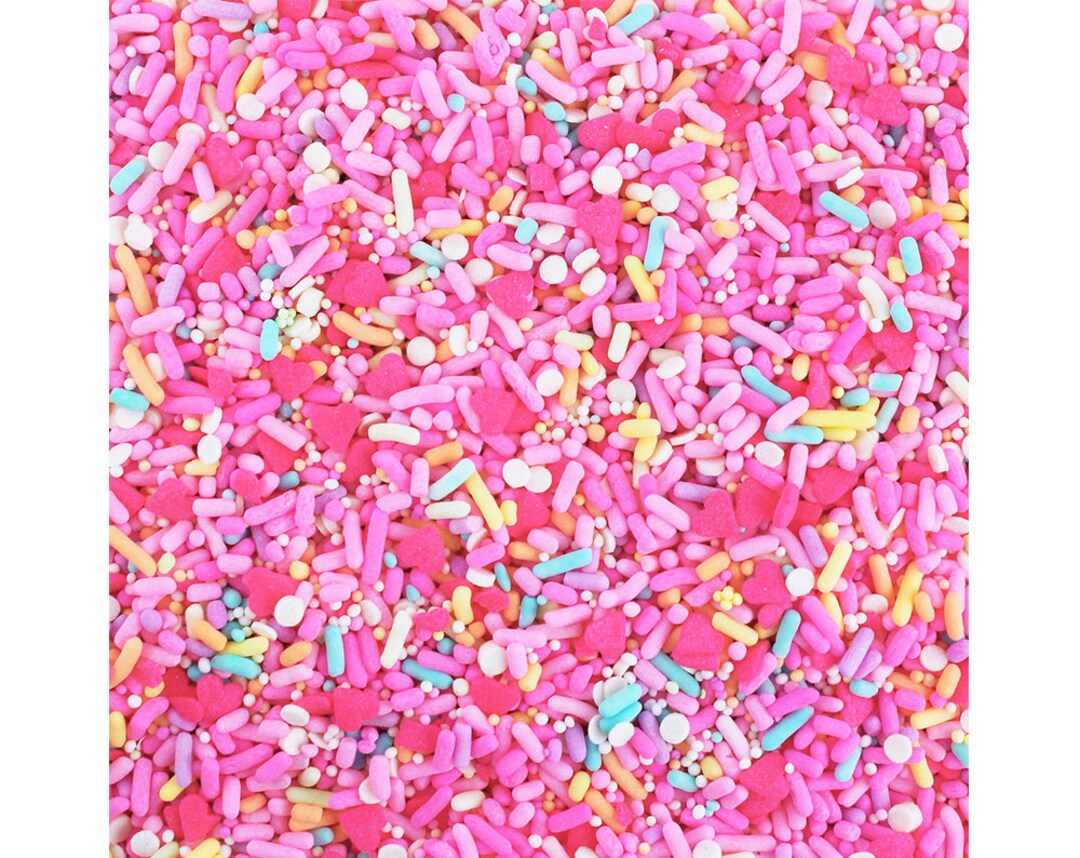Candy Heart Sprinkle Blend - a Fun Blend of Pink, White and Pastel ...