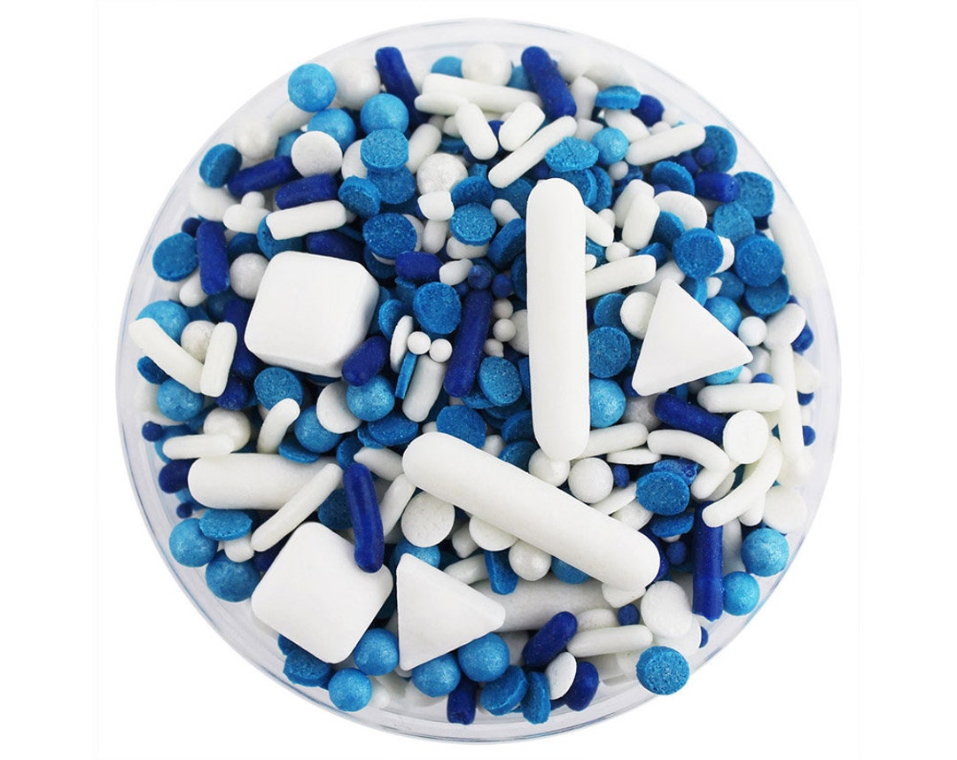 Royal Blue & White Team Spirit Sprinkle Blend - Blue and White Blend of ...