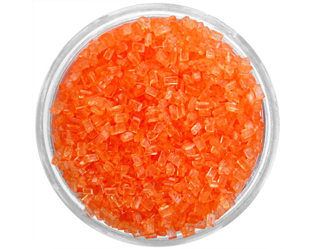 Orange Chunky Sugar - Bright Orange Sugar Crystals Sprinkles for ...