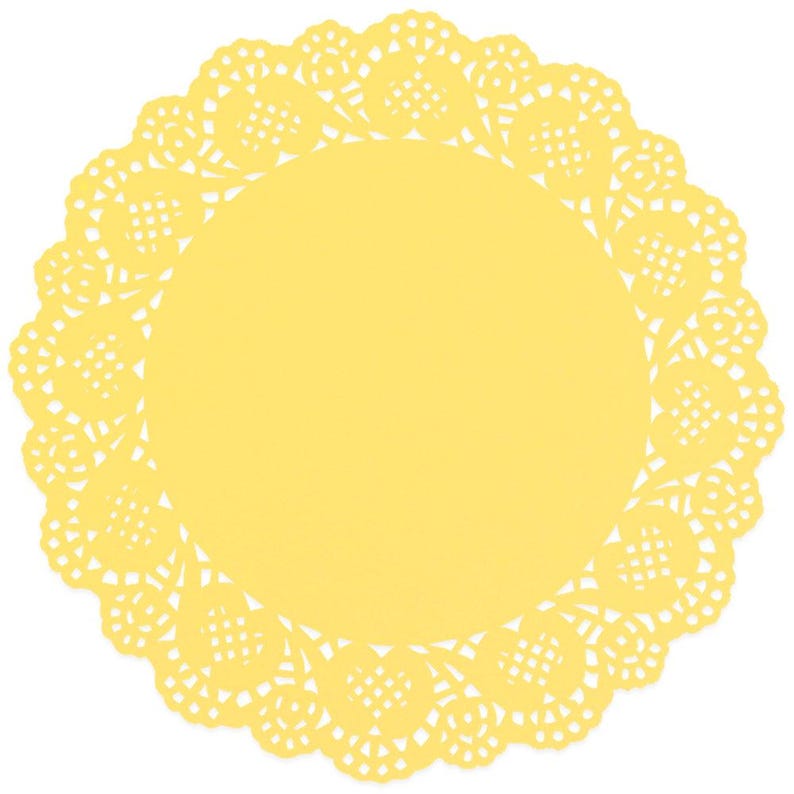 Yellow Paper Doily 7.5" - Etsy