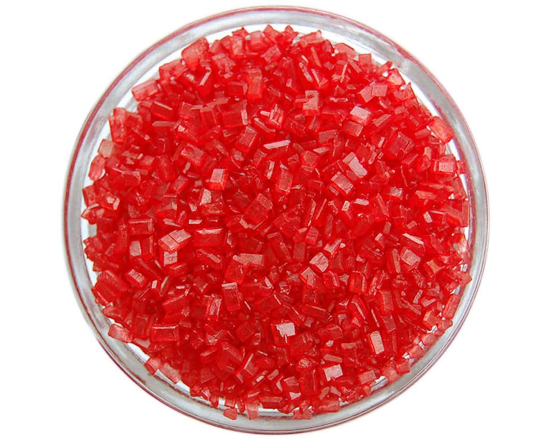 Red Chunky Sugar - Bright Red Sugar Crystals Sprinkles for Decorating ...