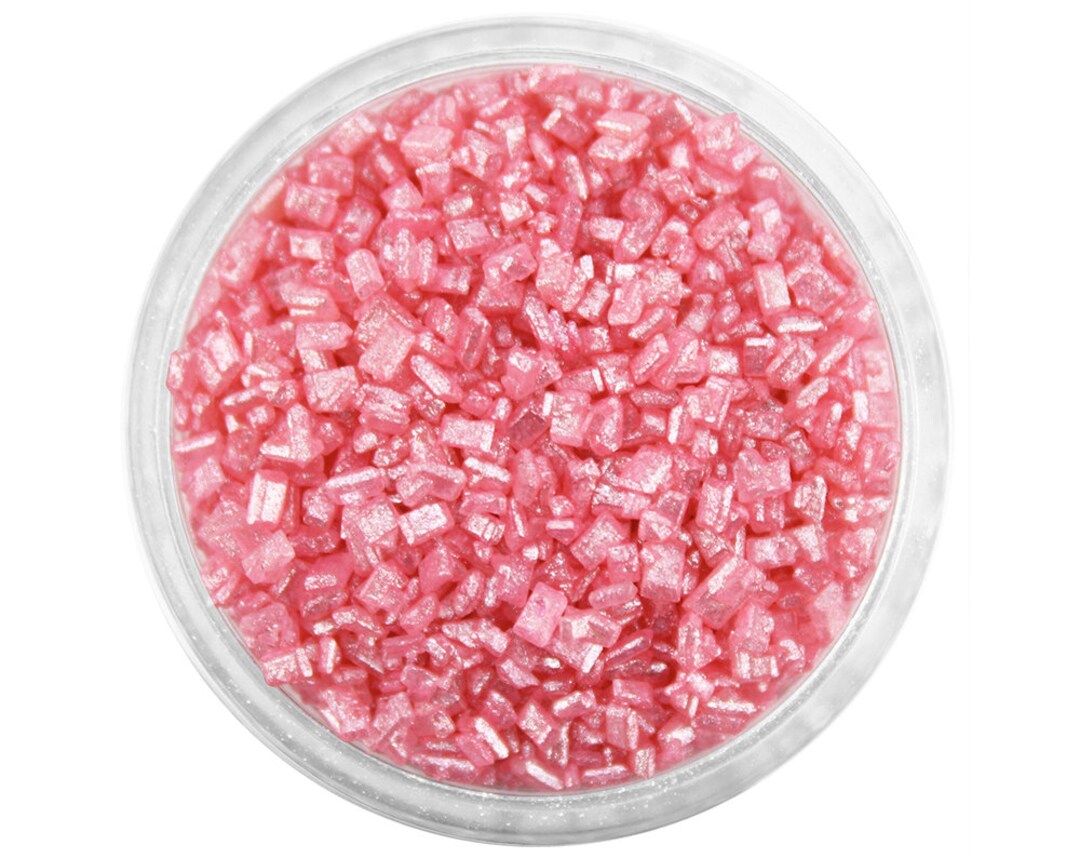 Pearly Rose Red Chunky Sugar - Red Pearlescent Sugar Crystals Sprinkles ...