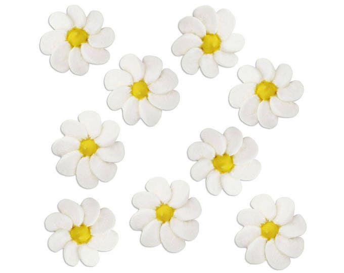 Daisy Icing Flowers - Edible Royal Icing Flowers for Decorating Cupcake ...
