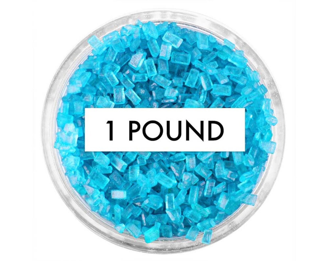 Bright Blue Chunky Sugar 1 LB - Sky Blue Sugar Crystals Sprinkles for ...