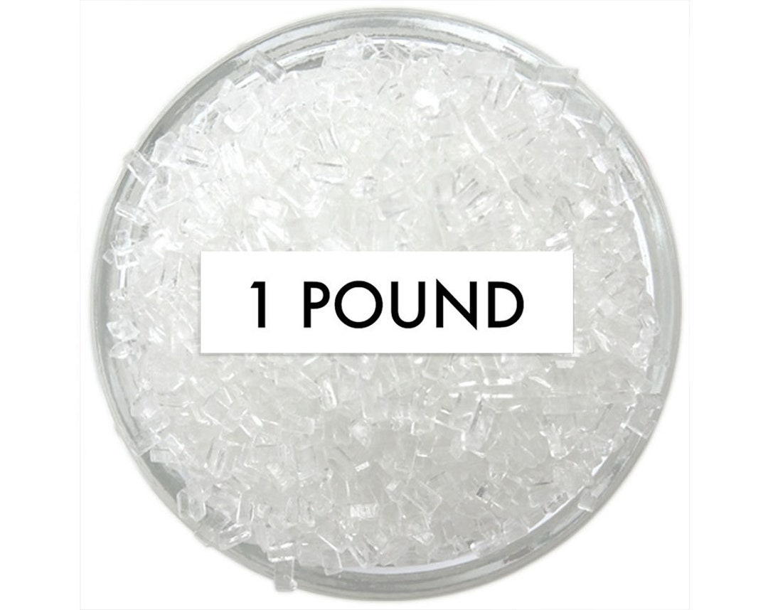 White Chunky Sugar 1 LB - Bright White Sugar Crystals Sprinkles for ...