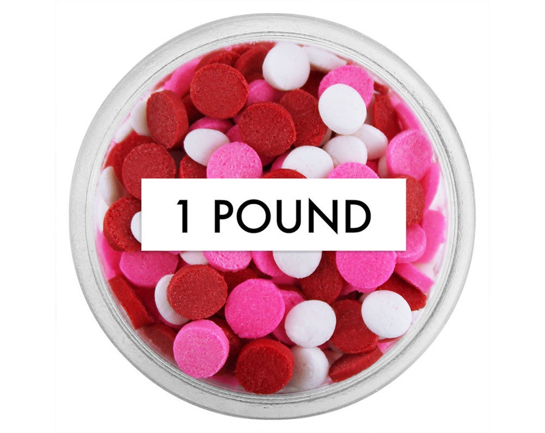 Valentine Confetti Dot Sprinkles Assortment 1 Pound - Bright Polka Dot ...
