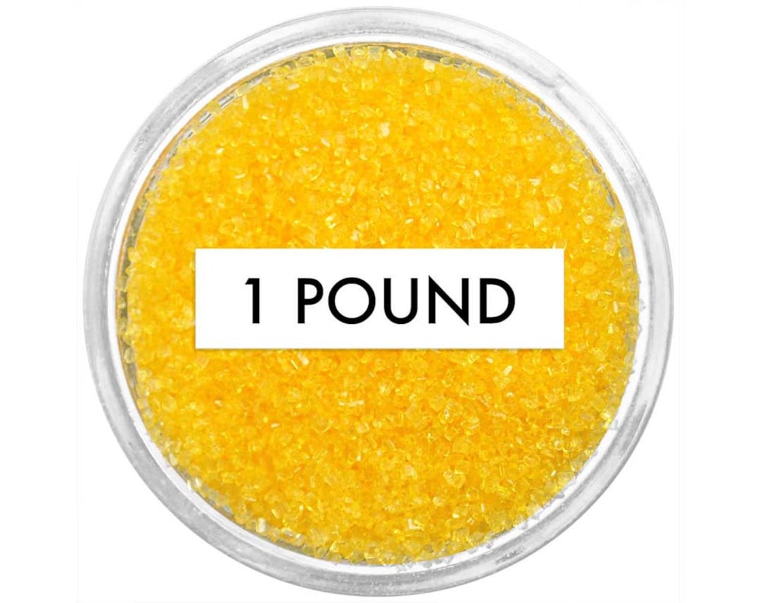 Yellow Sanding Sugar 1 LB - Vibrant Yellow Fine Sugar for Decorating ...