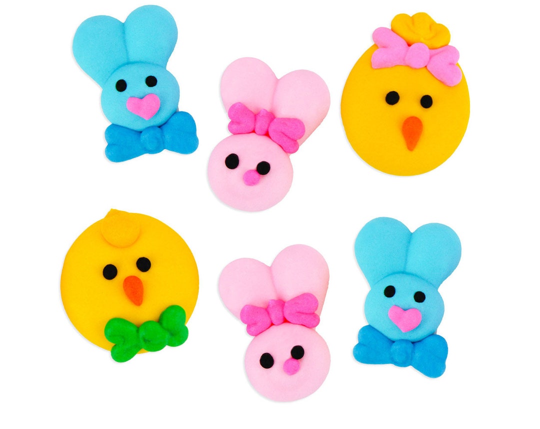 Bright Icing Chick & Bunny Faces - the Sweetest Royal Icing Chick and ...