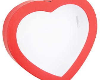 Vintage Fancy Red Heart Candy Box Valentine Gift Box With Pleated Satin ...