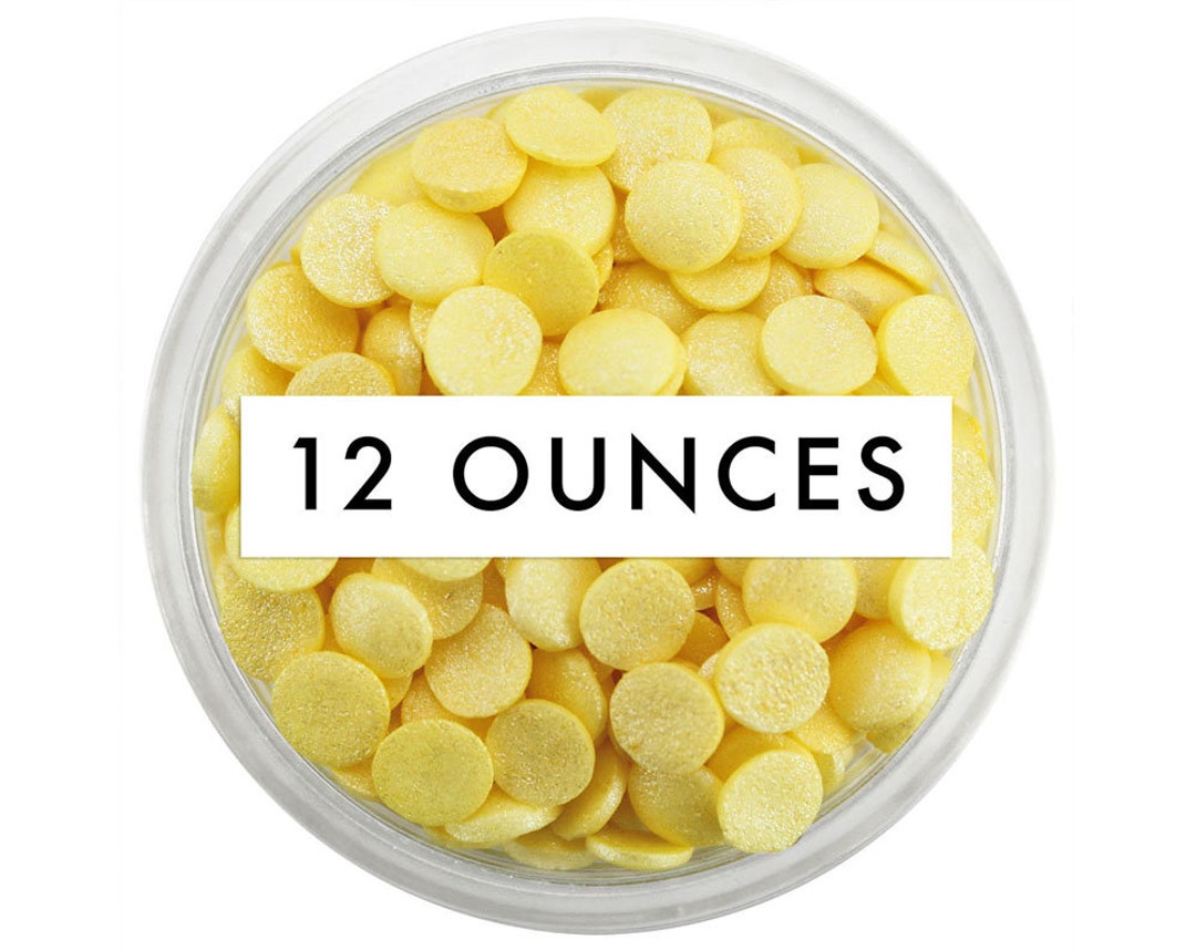 Yellow Shimmer Confetti Dot Sprinkles 12 Ounce - Pretty Pearlescent ...