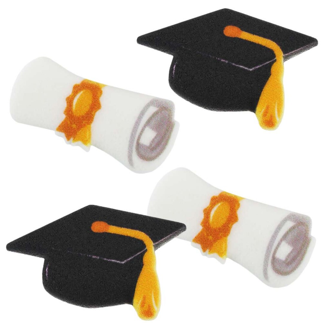 Graduation Cap & Scroll Sugars - Fun Molded Sugar Graduation Hats and ...