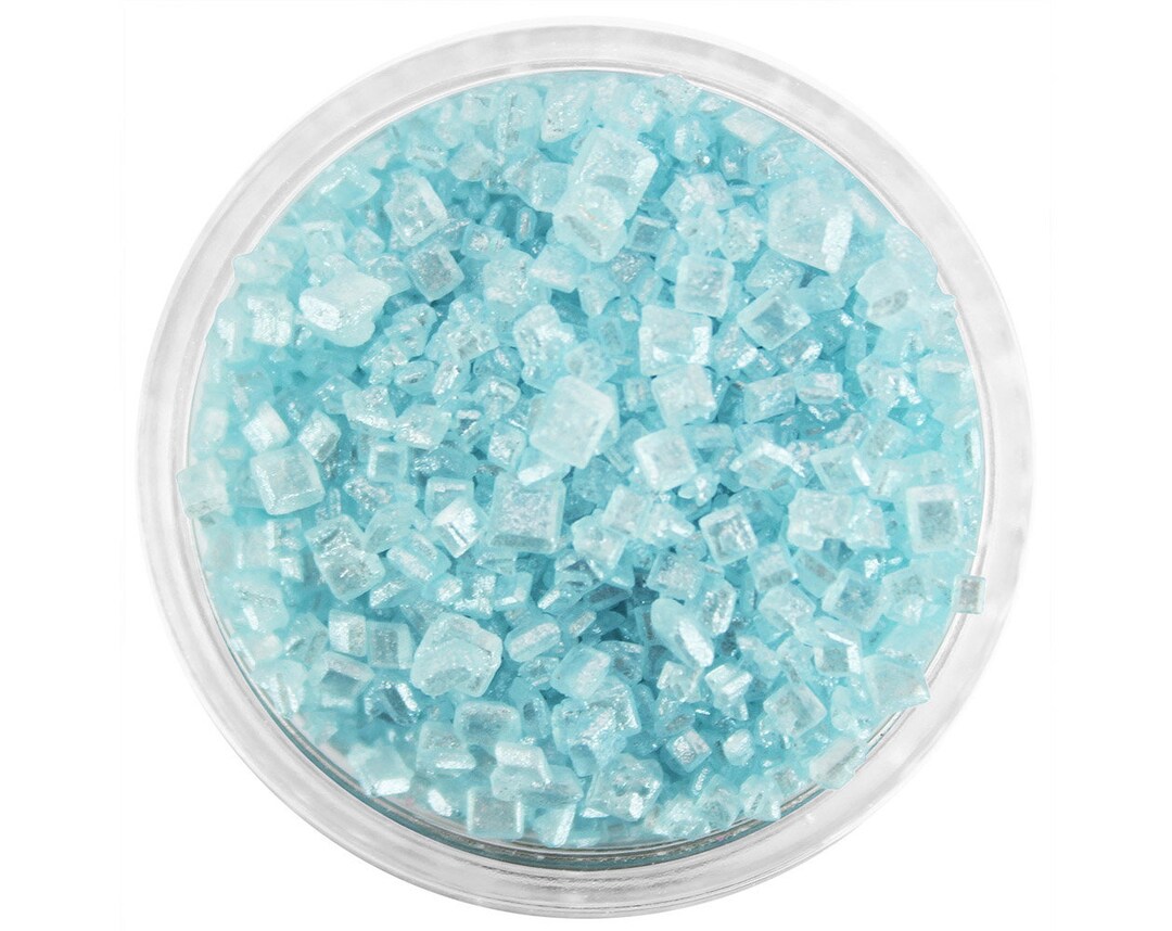 Pearly Light Blue Chunky Sugar - Light Blue Pearlescent Sugar Crystals ...