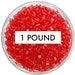 Pearly Rose Red Chunky Sugar Red Pearlescent Sugar Crystals Sprinkles ...