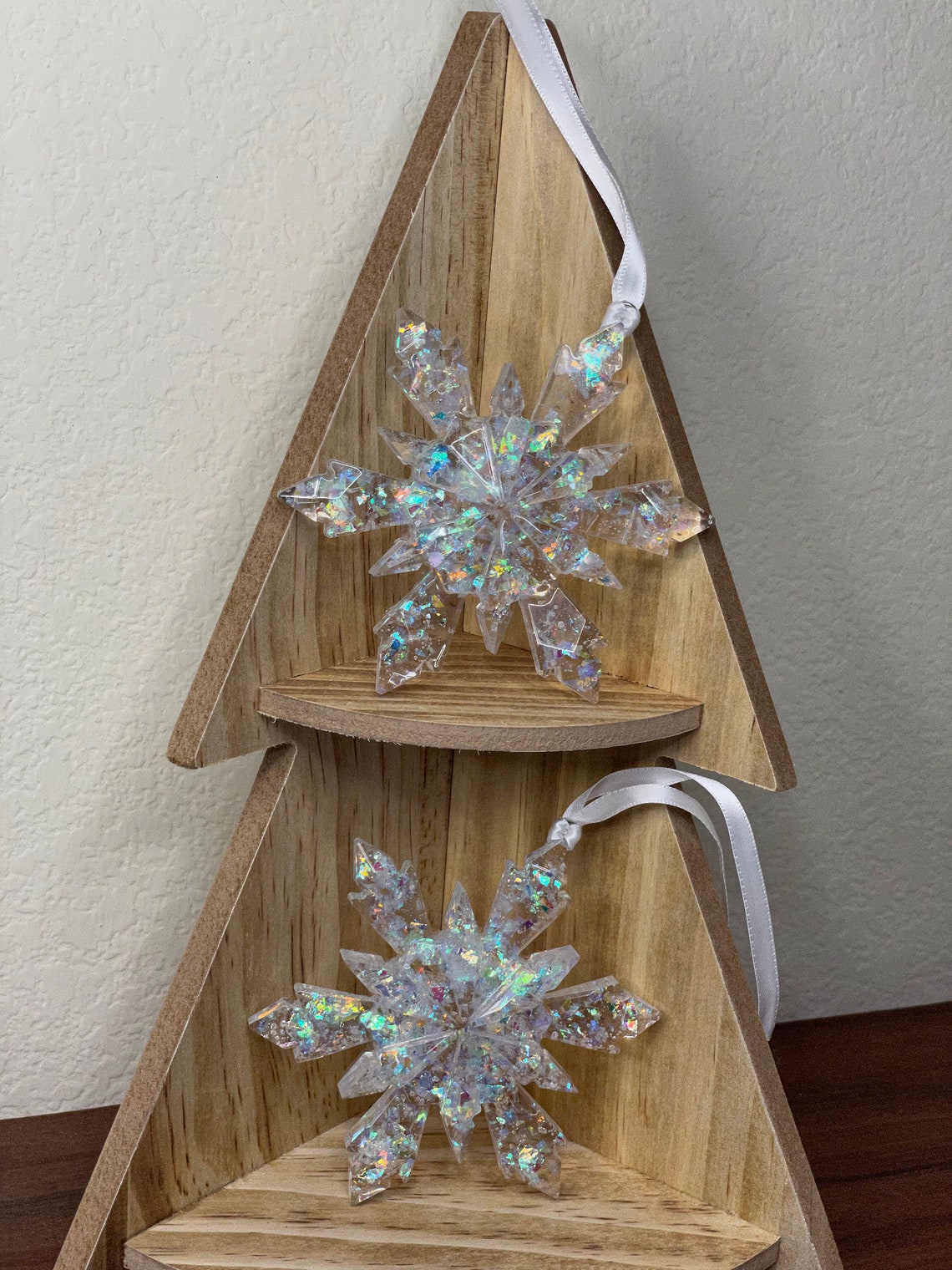 Custom Iridescent Snowflake Ornament Wall Decor Christmas Ornament - Etsy
