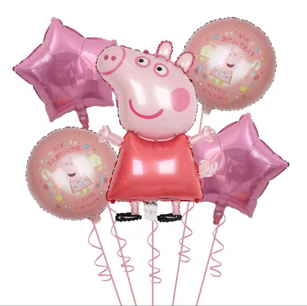Pink Pig Balloon Bouquet – 5-piece Set - Etsy