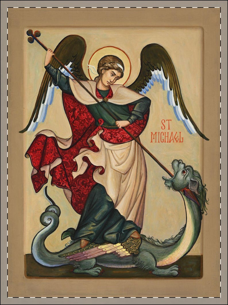 Icon of Saint Michael, the Archangel Framed Print - Etsy