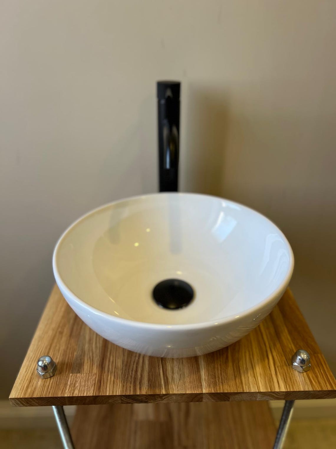 Handmade Bathroom Sink With Shelves (complete Washbasin Unit: Faucet ...