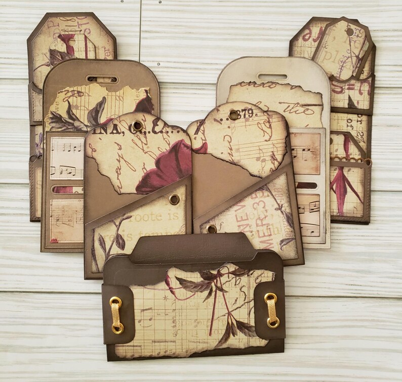 Set of 8 Romantic Music Pocket/tag Embellishments - Etsy