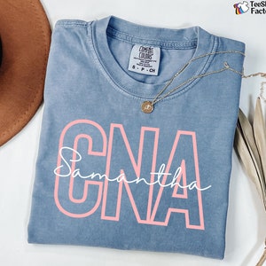 Comfort Colors® Custom CNA Nurse Shirt, Certified Nursing Assistant ...