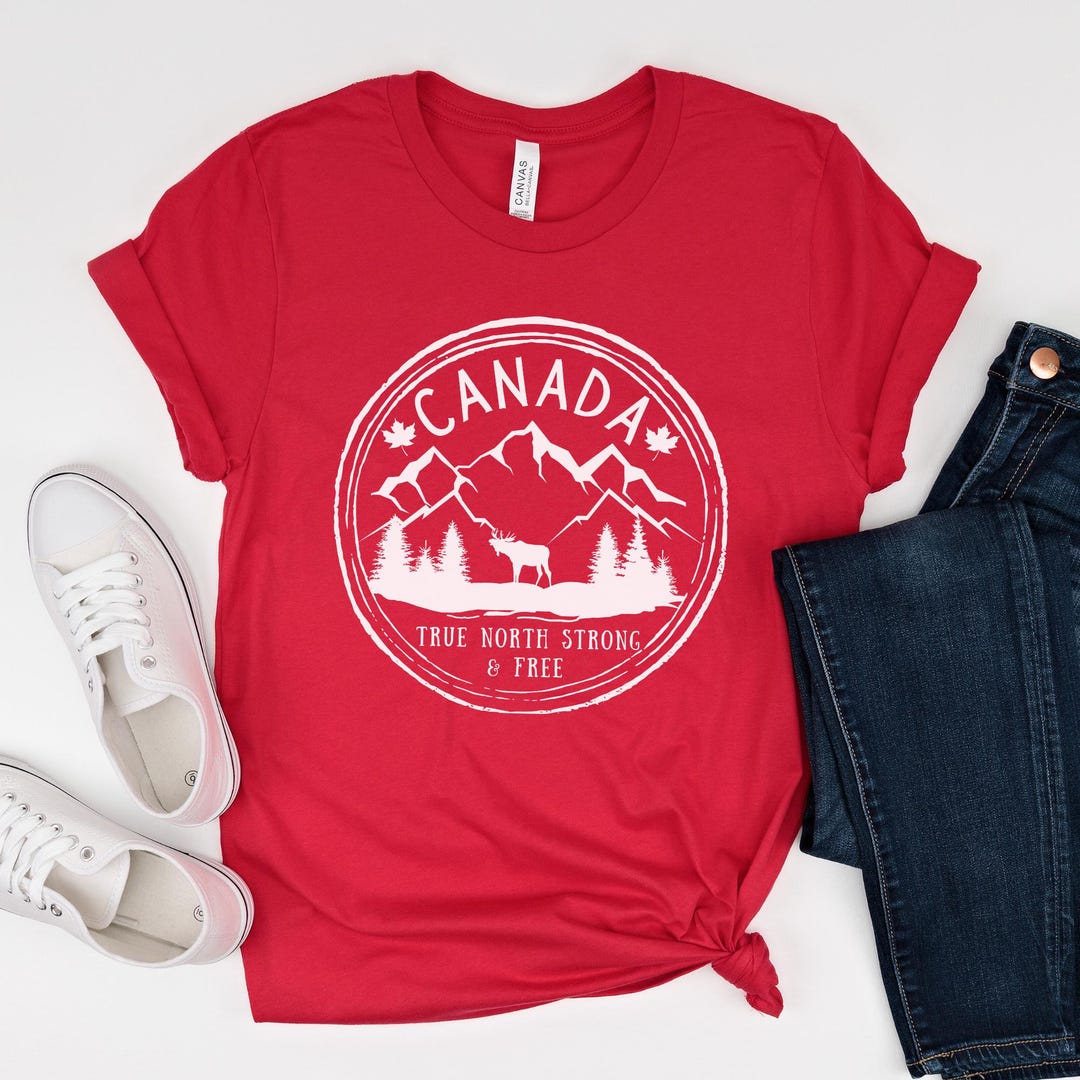 Canada True North Strong and Free Shirt, Unisex Canadian Wildlife ...