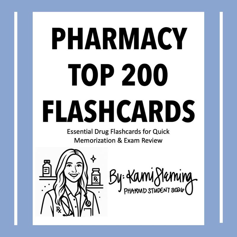 Pharmacy Drug Flash Cards for Studying - Etsy