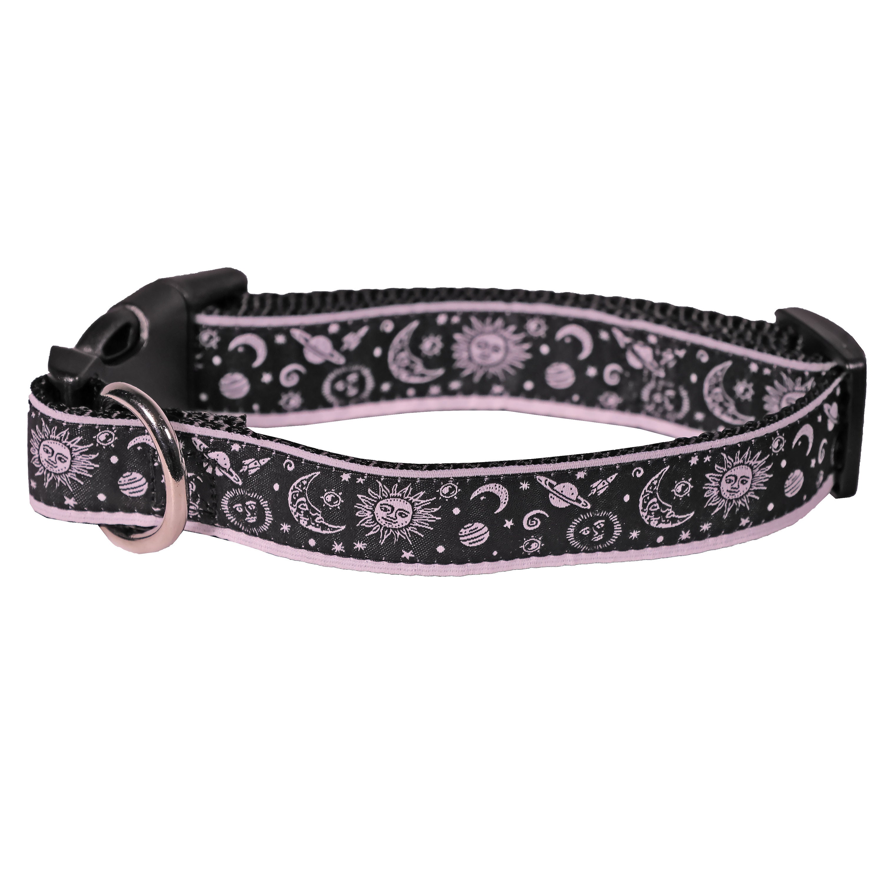 Solivisk Sun Moon and Stars Boho Dog Collar, Cosmic Pet Aid for Your ...