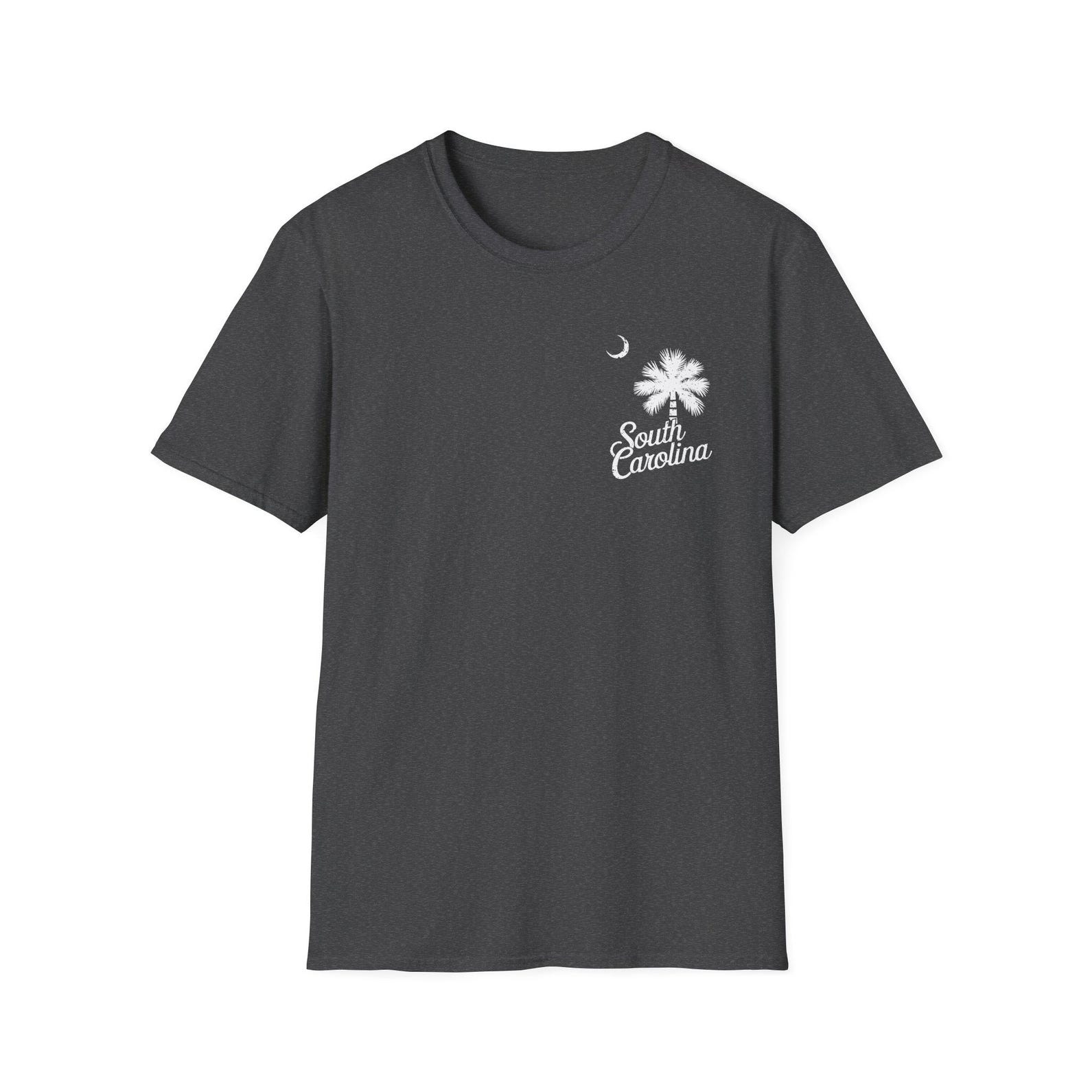 South Carolina Palmetto and Cresent Moon T-shirt Distressed SC Tee ...
