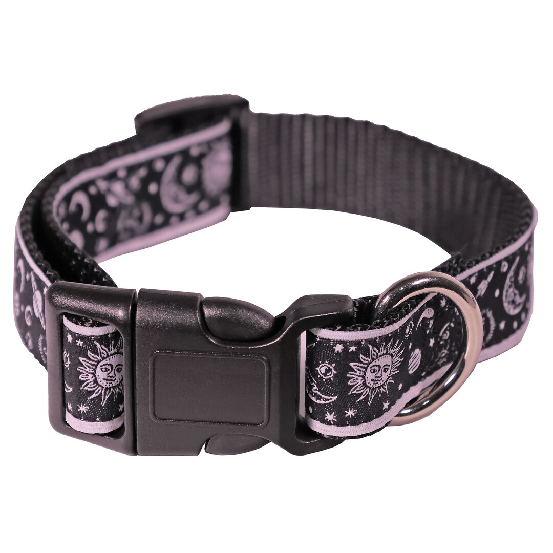 Solivisk Sun Moon and Stars Boho Dog Collar, Cosmic Pet Aid for Your ...