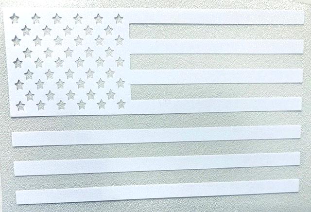 American Flag Car Decal, White American Flag Decal - Etsy