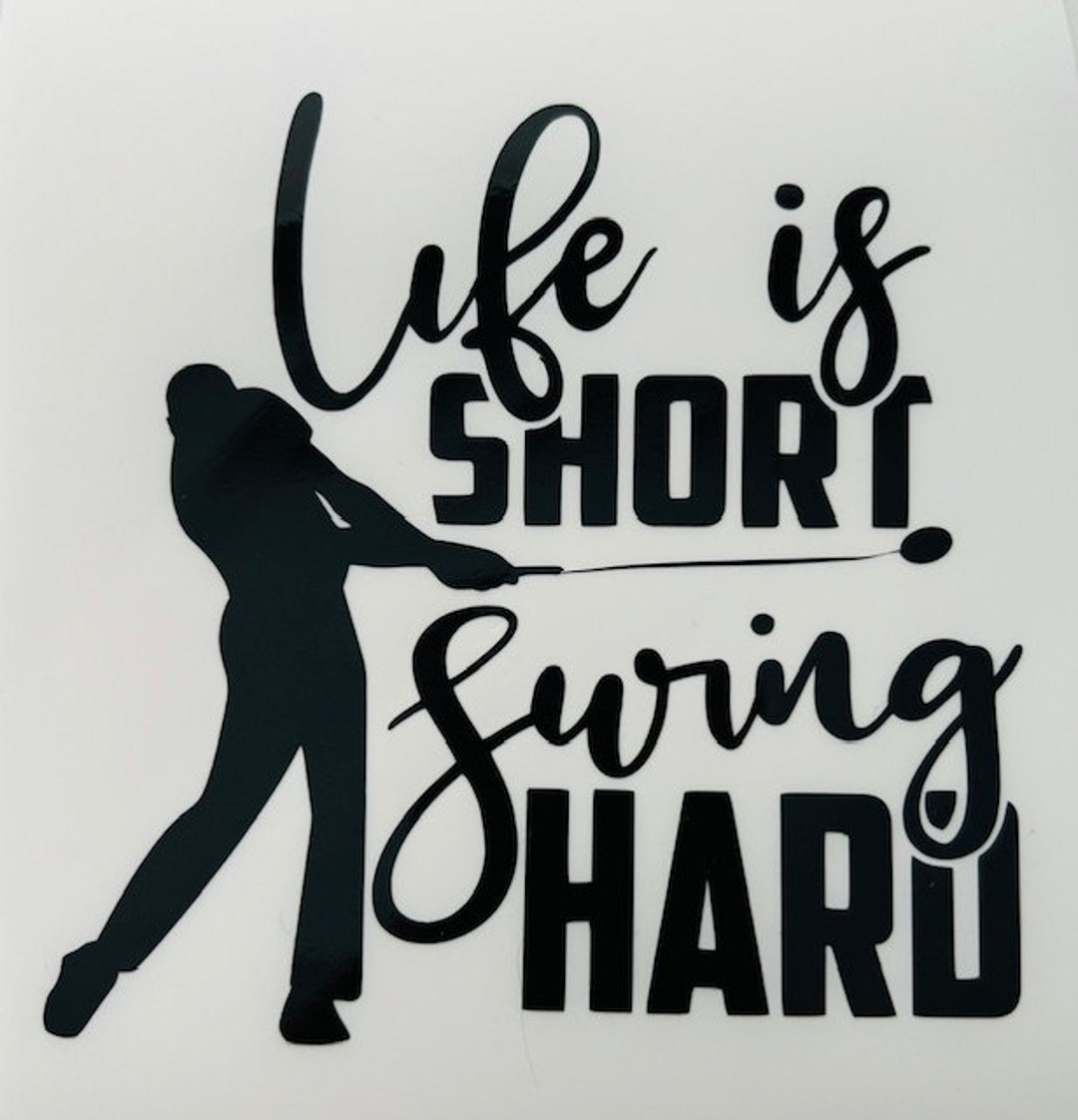 Golfer Car Decal, Golfer Swinging Club Car Decal, Golfing Decal - Etsy
