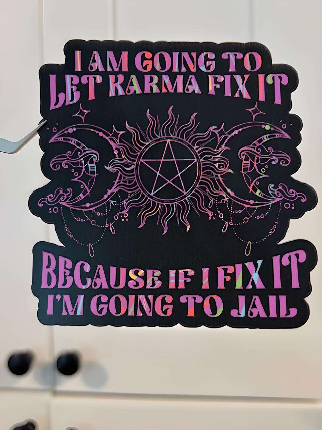 Karma Fix It Vinyl Sticker - Water Resistant Laptop Decal - Etsy