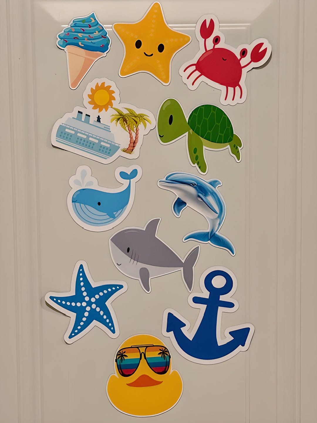 Cute Kids Cruise Door Magnets, Sea Life Magnets, Personalized Boy and ...