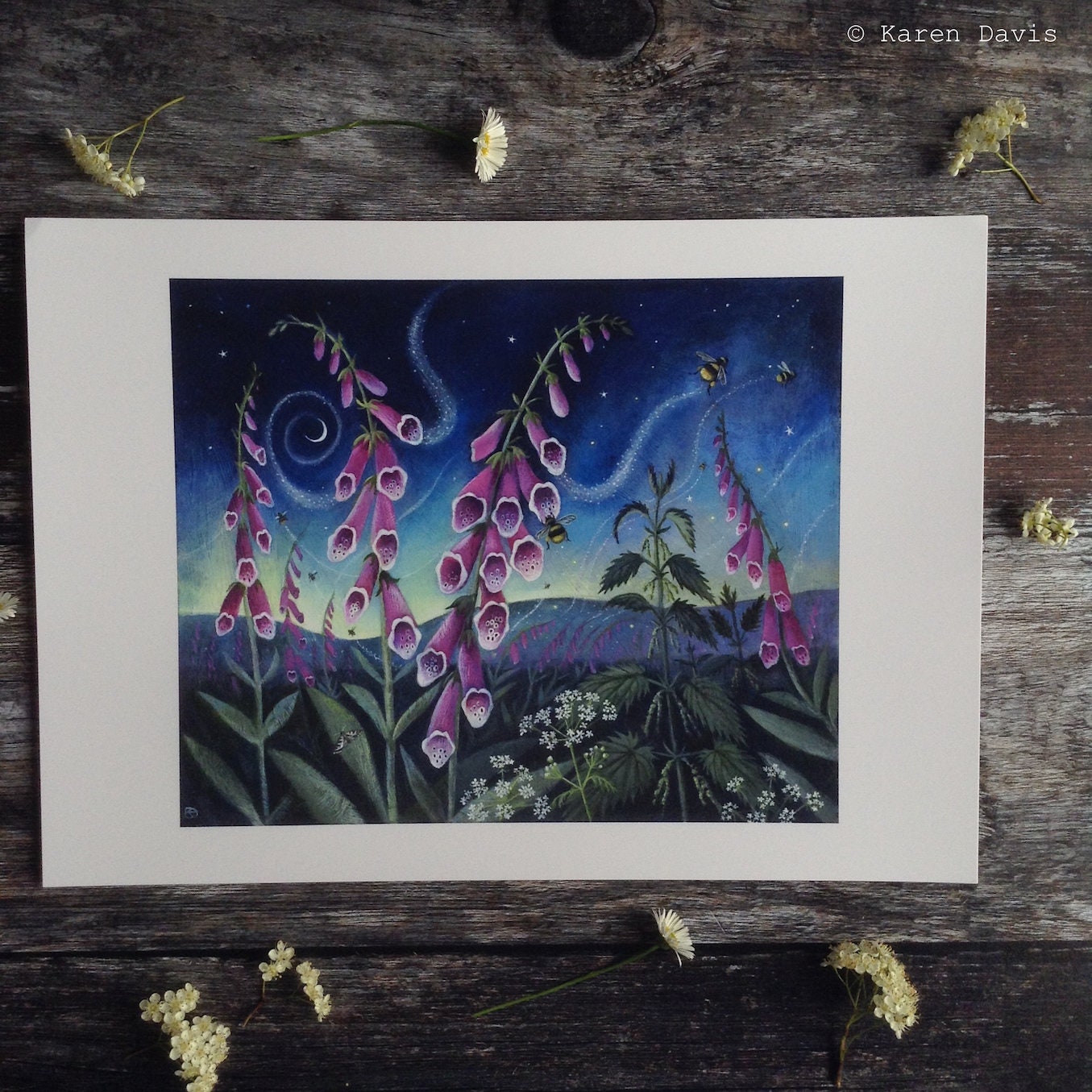 Art Print X1. Invisible Paths. Spring/wildflowers/ Bee by - Etsy