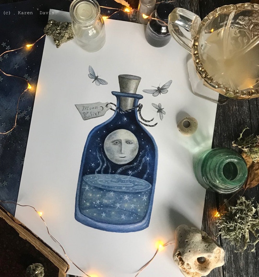 Art Print X1. Moon Elixir. by Karen Davis. - Etsy