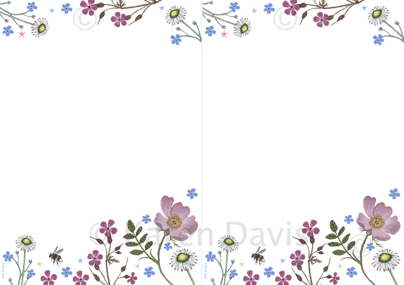 Writing Paper Design. 'DIGITAL DOWNLOAD' PDF File. - Etsy