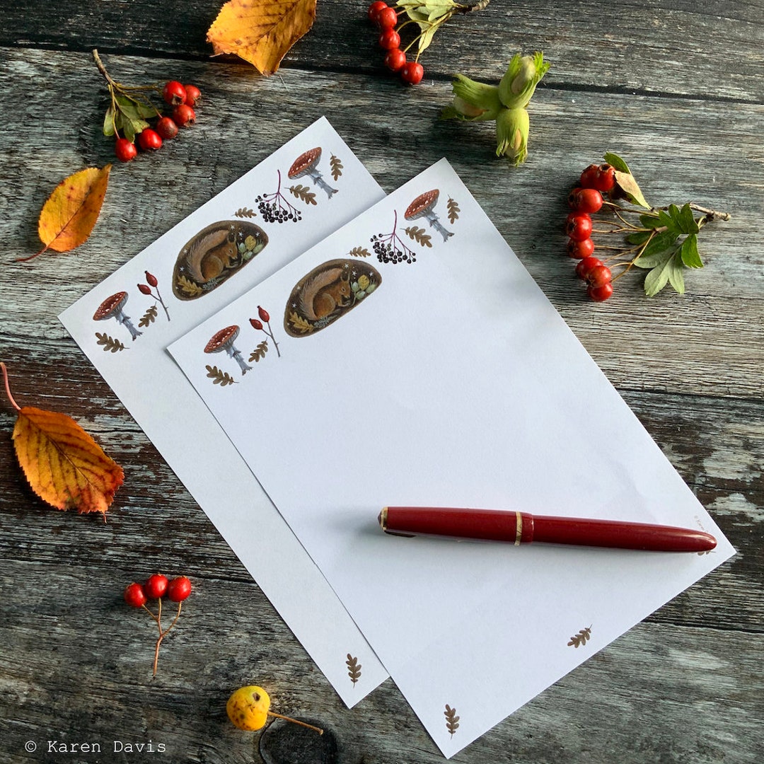 Squirrel~ Writing Paper 'DIGITAL DOWNLOAD' PDF File. - Etsy