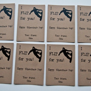 Snowboard Valentine's Day Card Class Valentines Set of 16 - Etsy