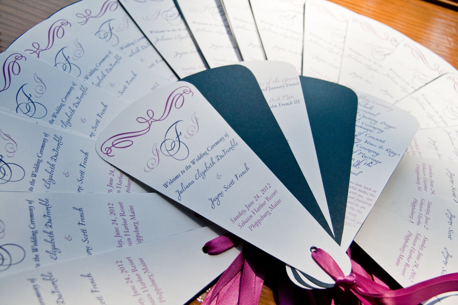 Wedding Program Fan Ceremony Program Deposit by Belleza e Luce | Etsy