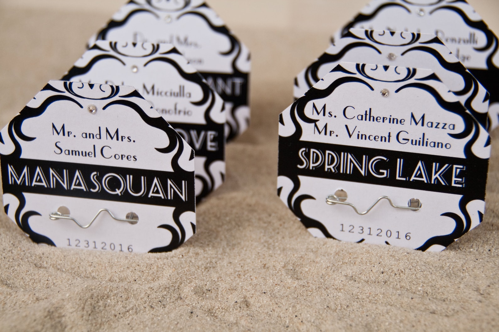 Beach Badge Wedding Place Cards Beach Tag Formal Escort - Etsy