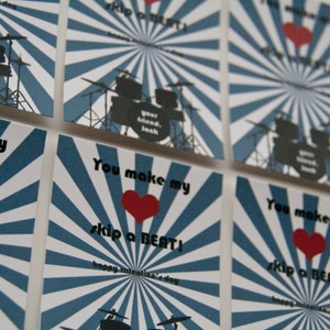 Drum Music Valentine's Day Card Class Valentines Set of 16 - Etsy
