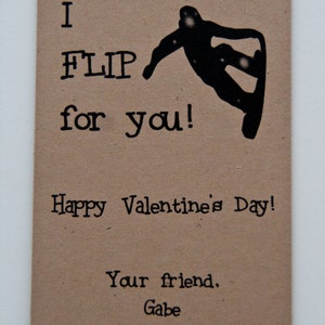 Snowboard Valentine's Day Card Class Valentines Set of 16 - Etsy
