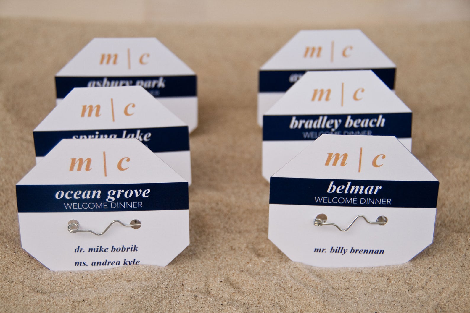 Beach Badge Wedding Place Cards Beach Tag Escort Cards | Etsy