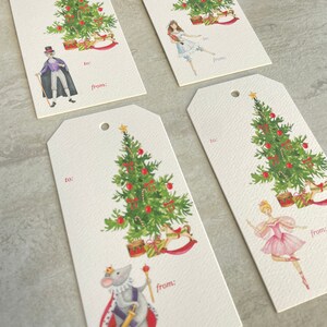 Nutcracker Ballet Watercolor Christmas Holiday Gift Tags Set of 8 With ...
