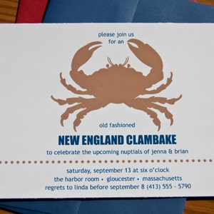 New England Clambake Invite Nautical Invitation Rehearsal - Etsy