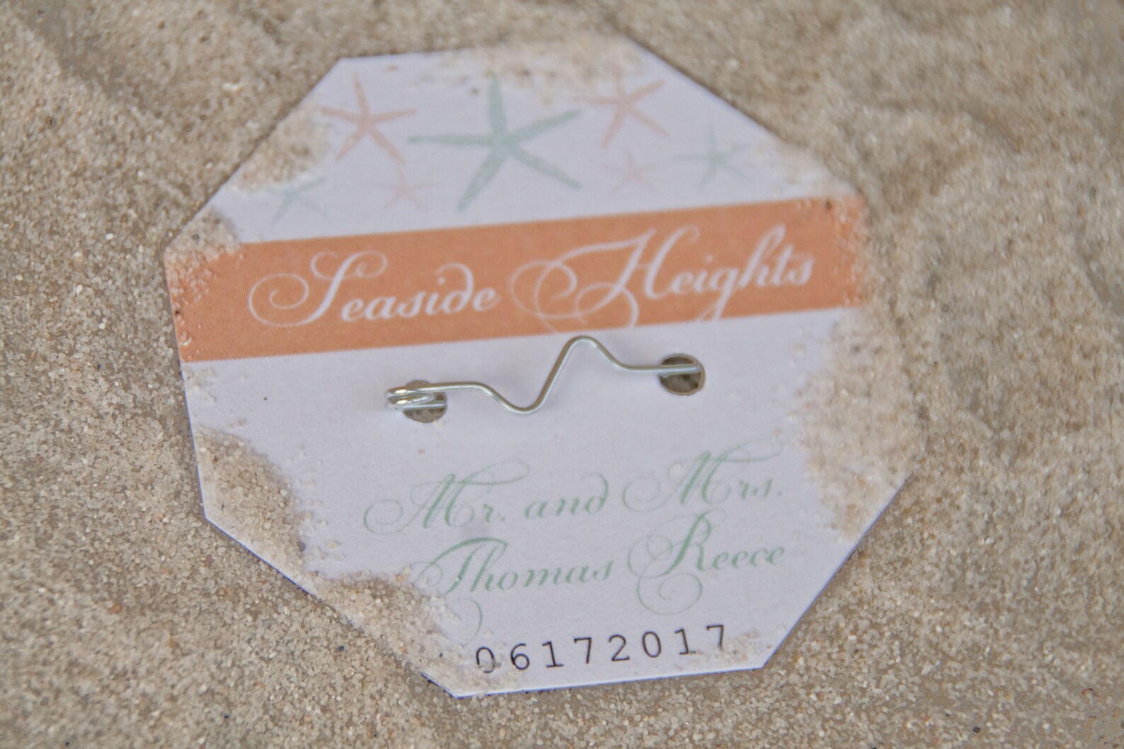 Beach Badge Wedding Place Cards Beach Tag Starfish Escort - Etsy